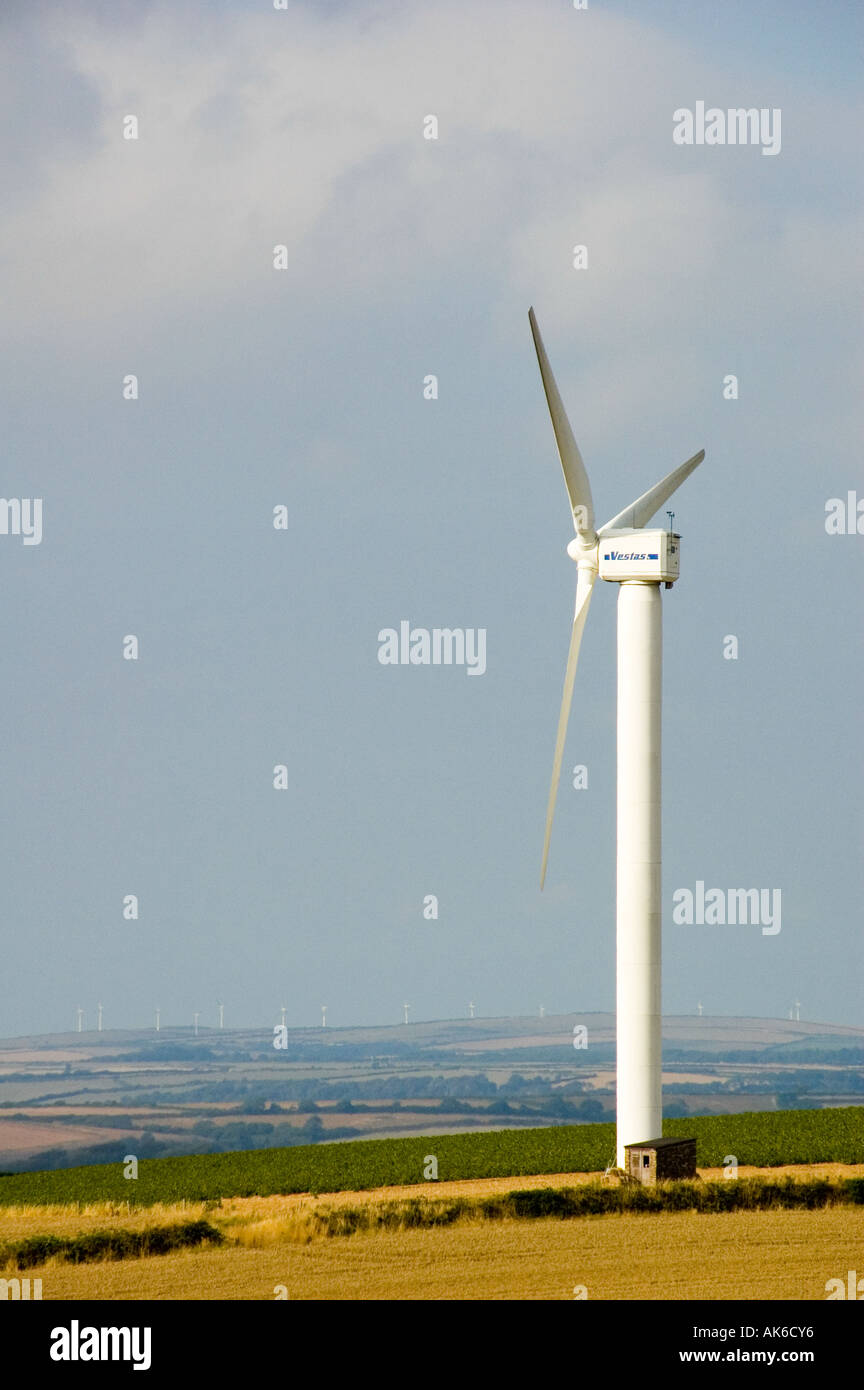 Wind Turbine in Cornwall Stock Photo - Alamy