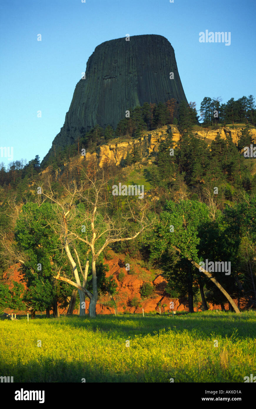 Rock climbing on devils tower hi-res stock photography and images - Alamy
