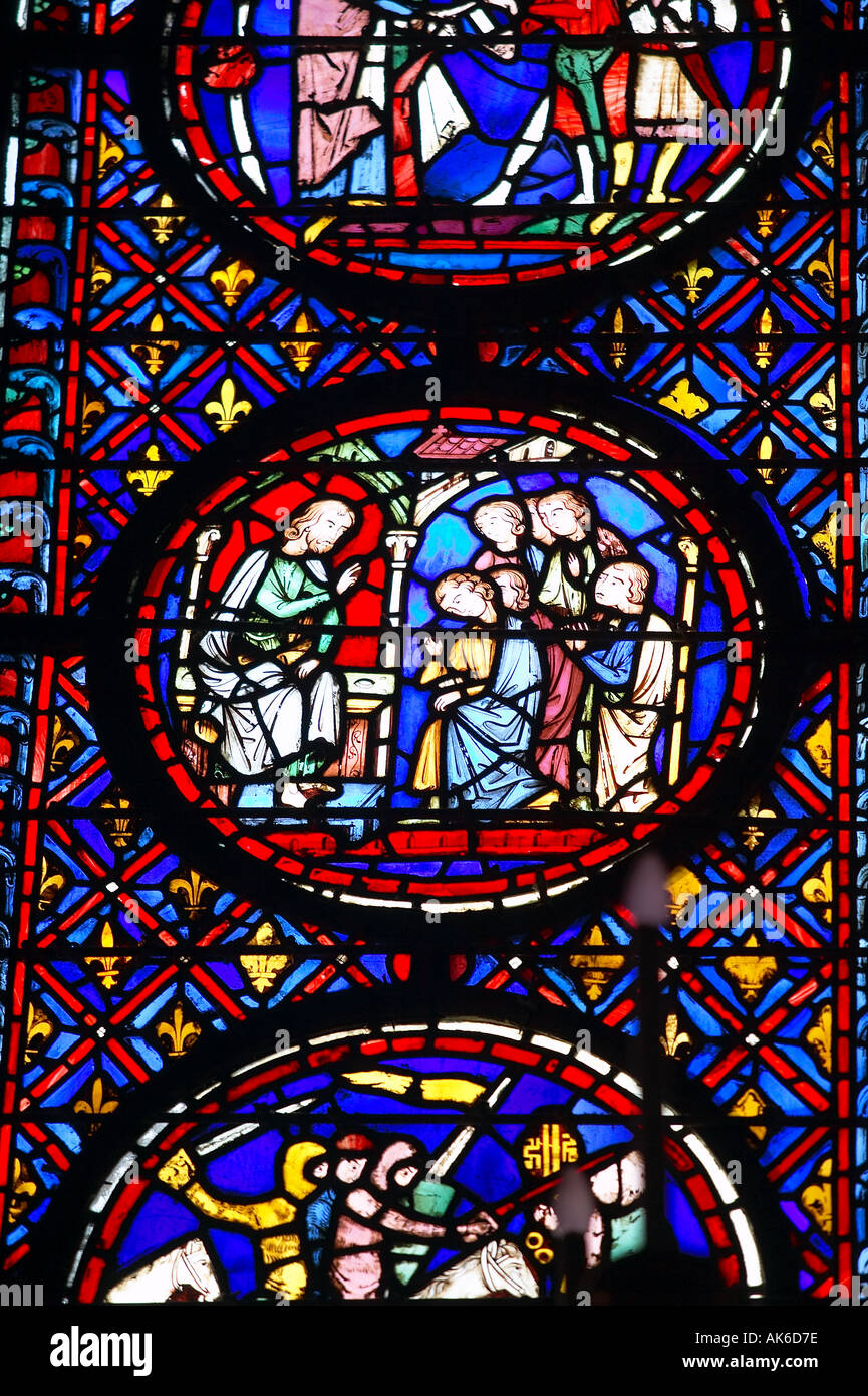 Stained Glass Ste Chapelle Paris France Stock Photo - Alamy