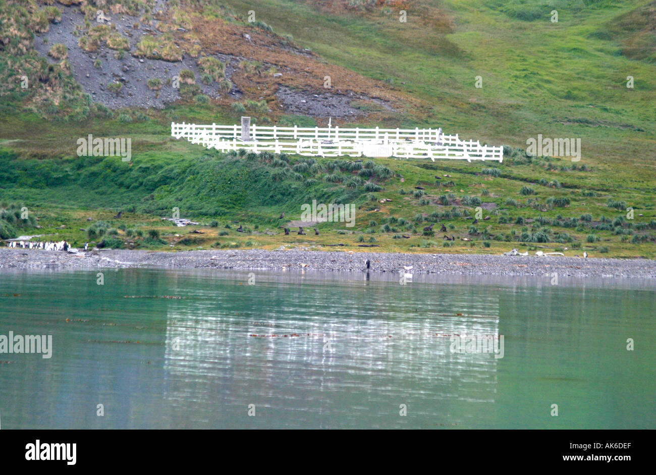 Memorial to Shackleton the great Antarctic Explorer and hero on South ...