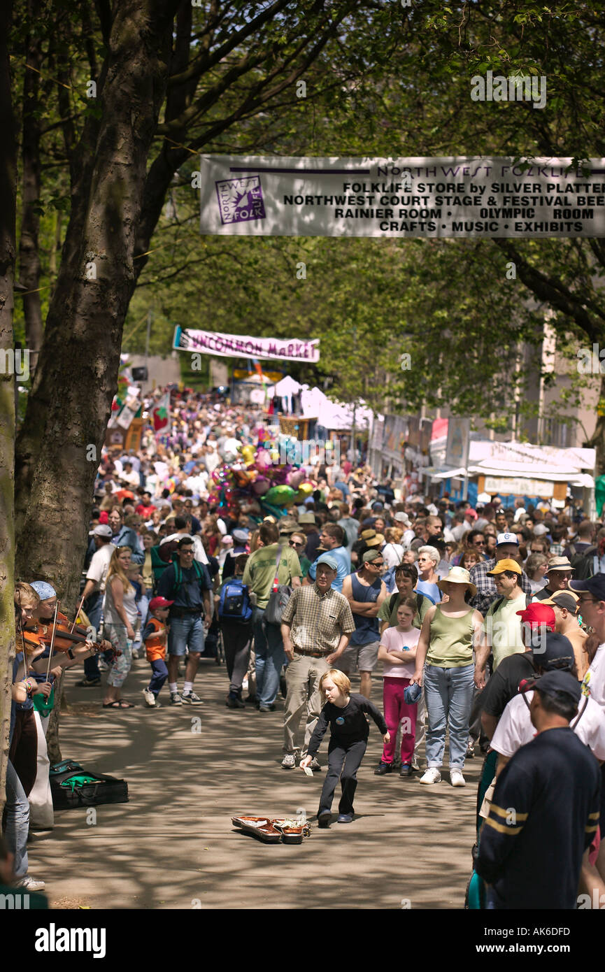 Memorial day crowd at Folklife festival Seattle Center Seattle ...