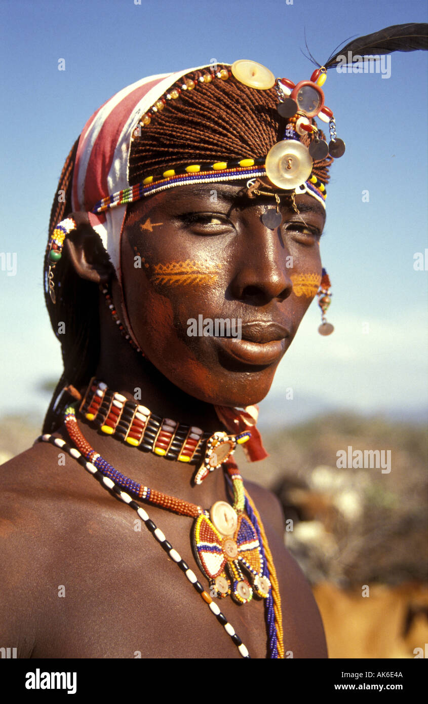 Samburu warrior portrait Stock Photo - Alamy