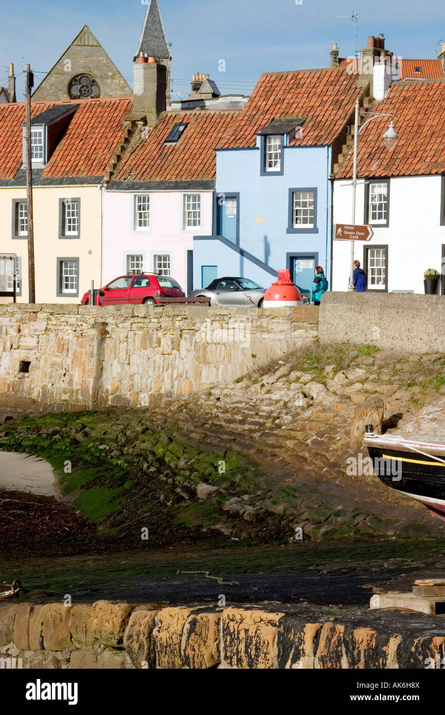 St Monans Harbour front in Fife, Scotland Stock Photo - Alamy