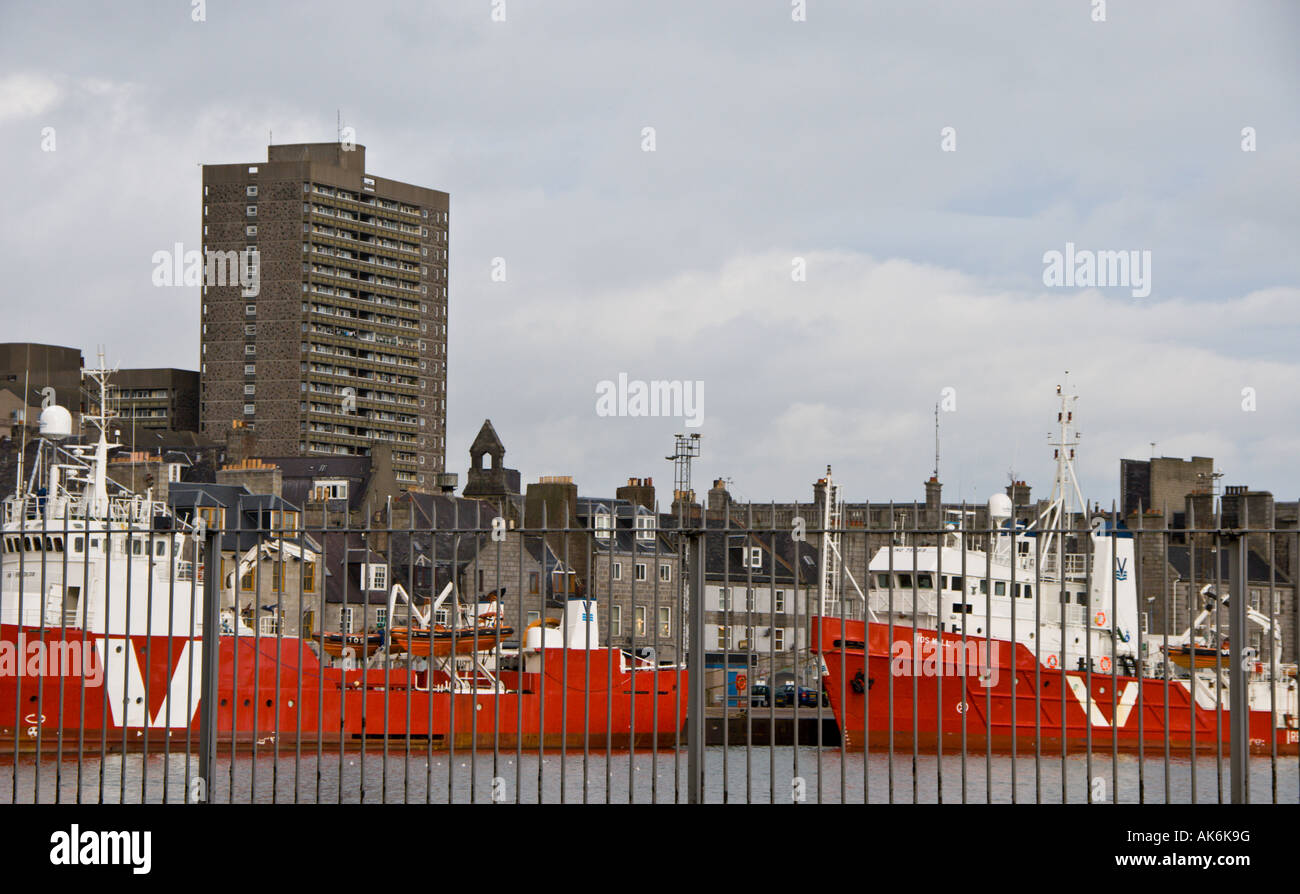 Aberdeen from the docks Stock Photo - Alamy