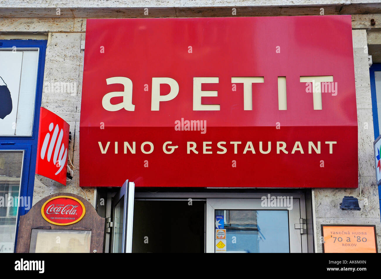 Restaurant Apetit / Bratislava Stock Photo - Alamy