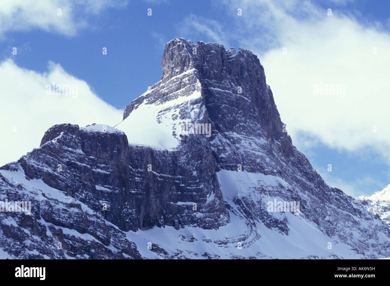 Dramatic image of Fortress Mountain Alberta Rockies Canada Stock Photo ...