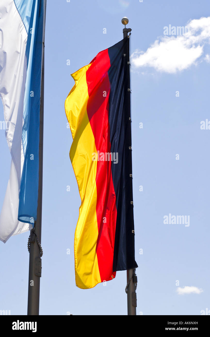German flag in Frankenmuth Michigan MI Stock Photo - Alamy