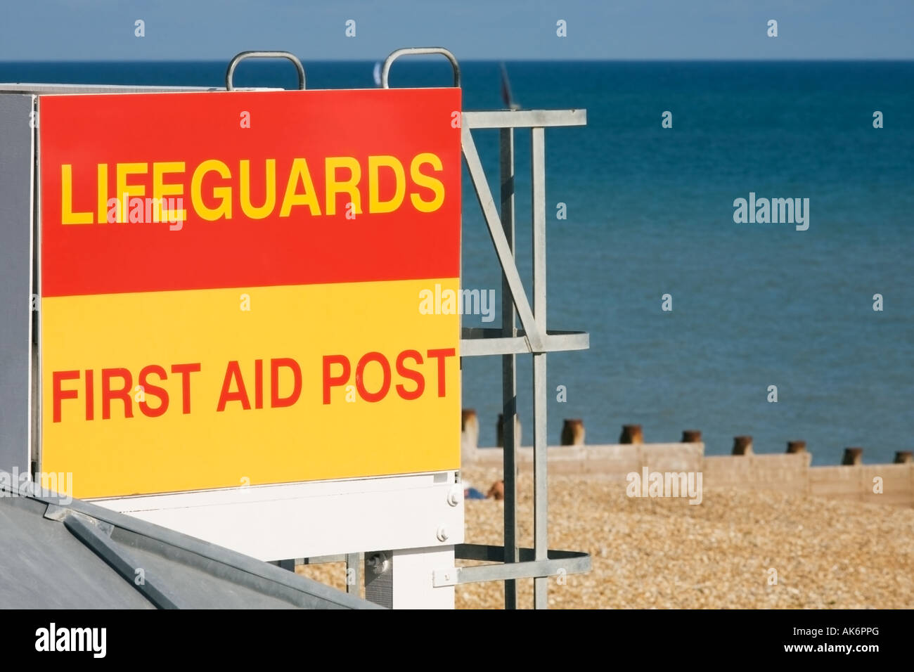 A beach safety sign at Eastbourne,UK Stock Photo - Alamy
