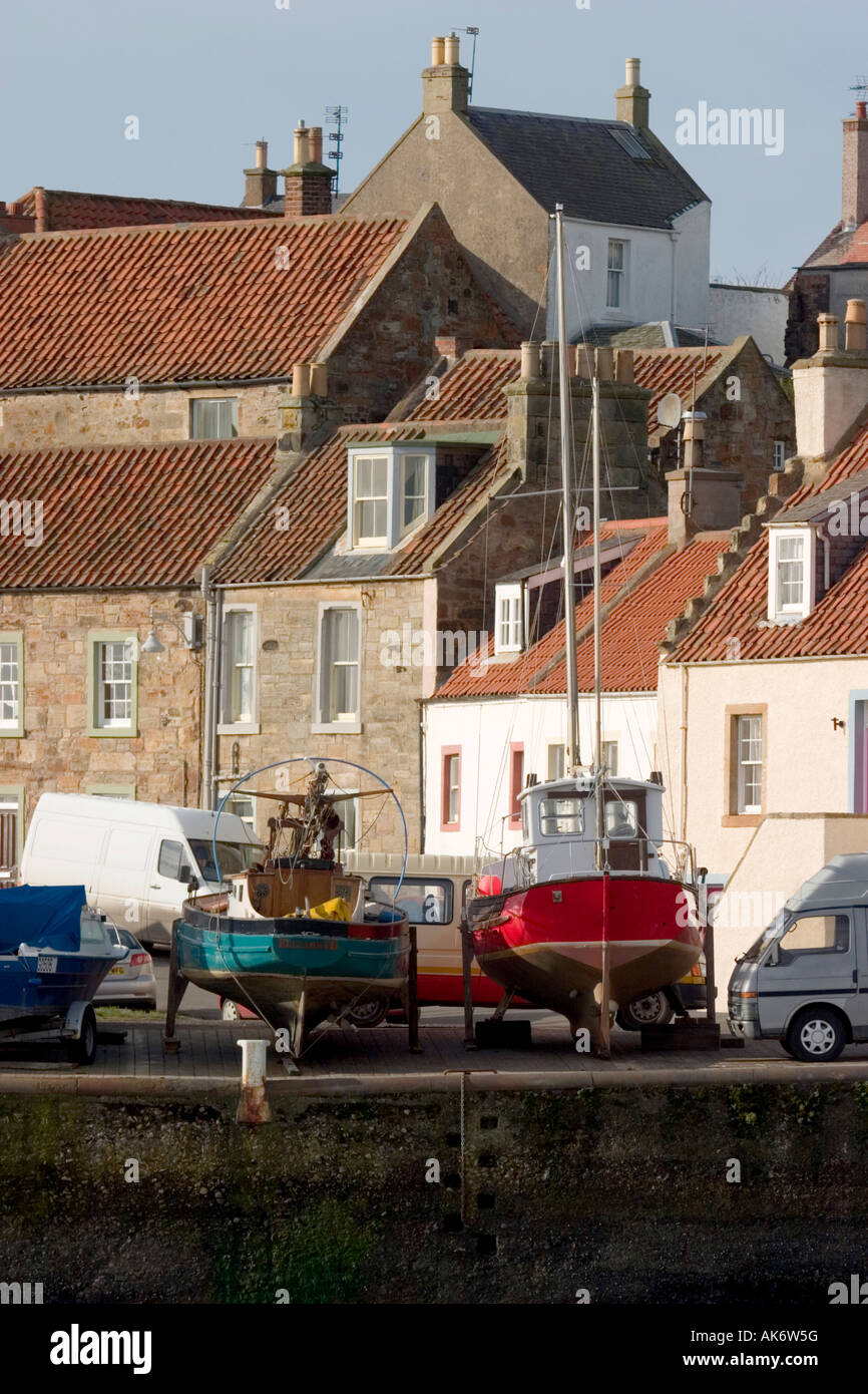 St Monans Harbour front in Fife, Scotland Stock Photo - Alamy
