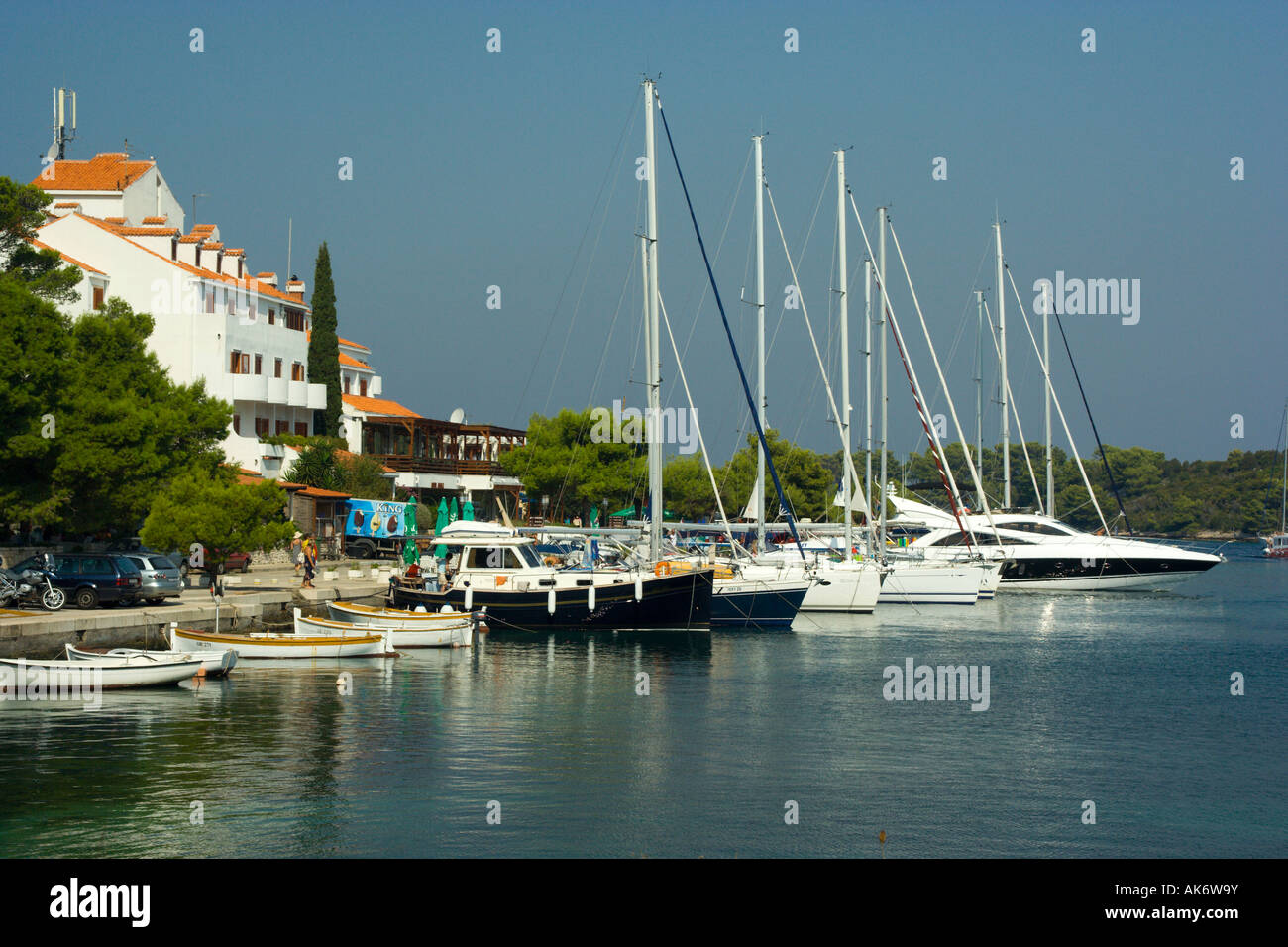 Yachts in Pomena port on Mljet Island Croatia Stock Photo - Alamy