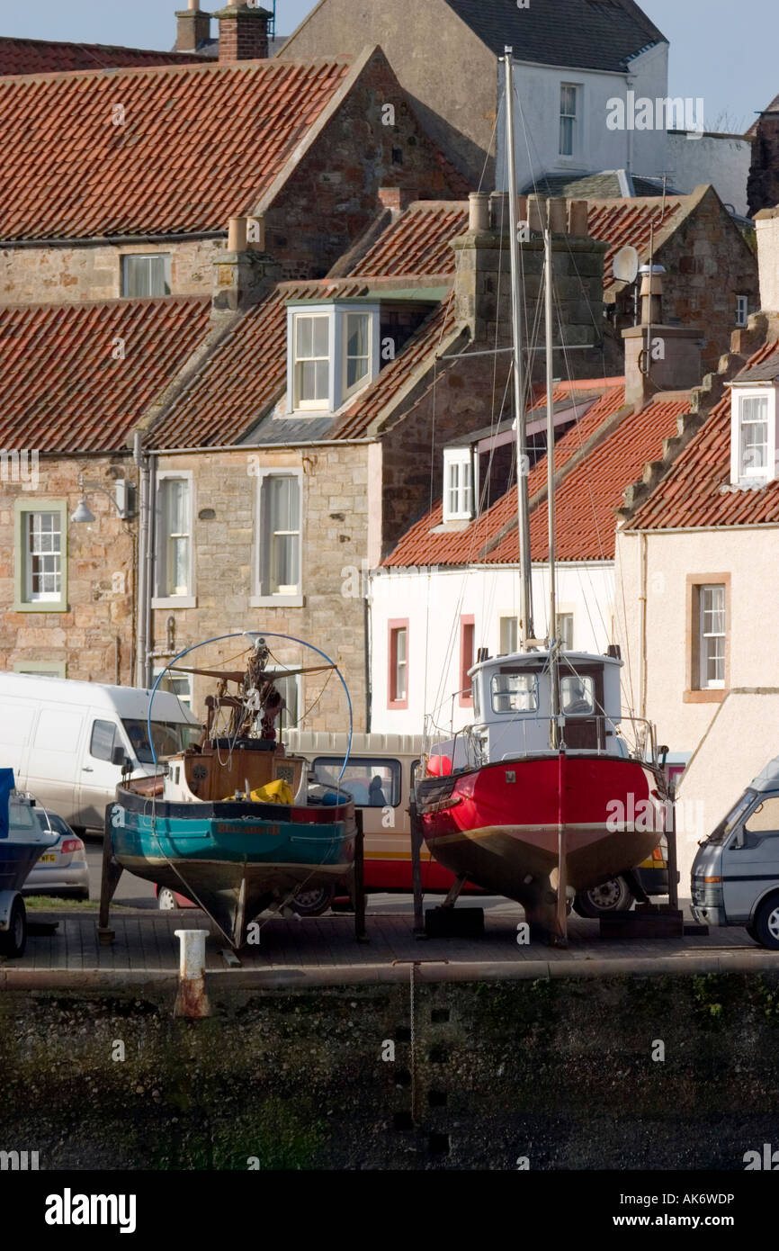 St Monans Harbour front in Fife, Scotland Stock Photo - Alamy