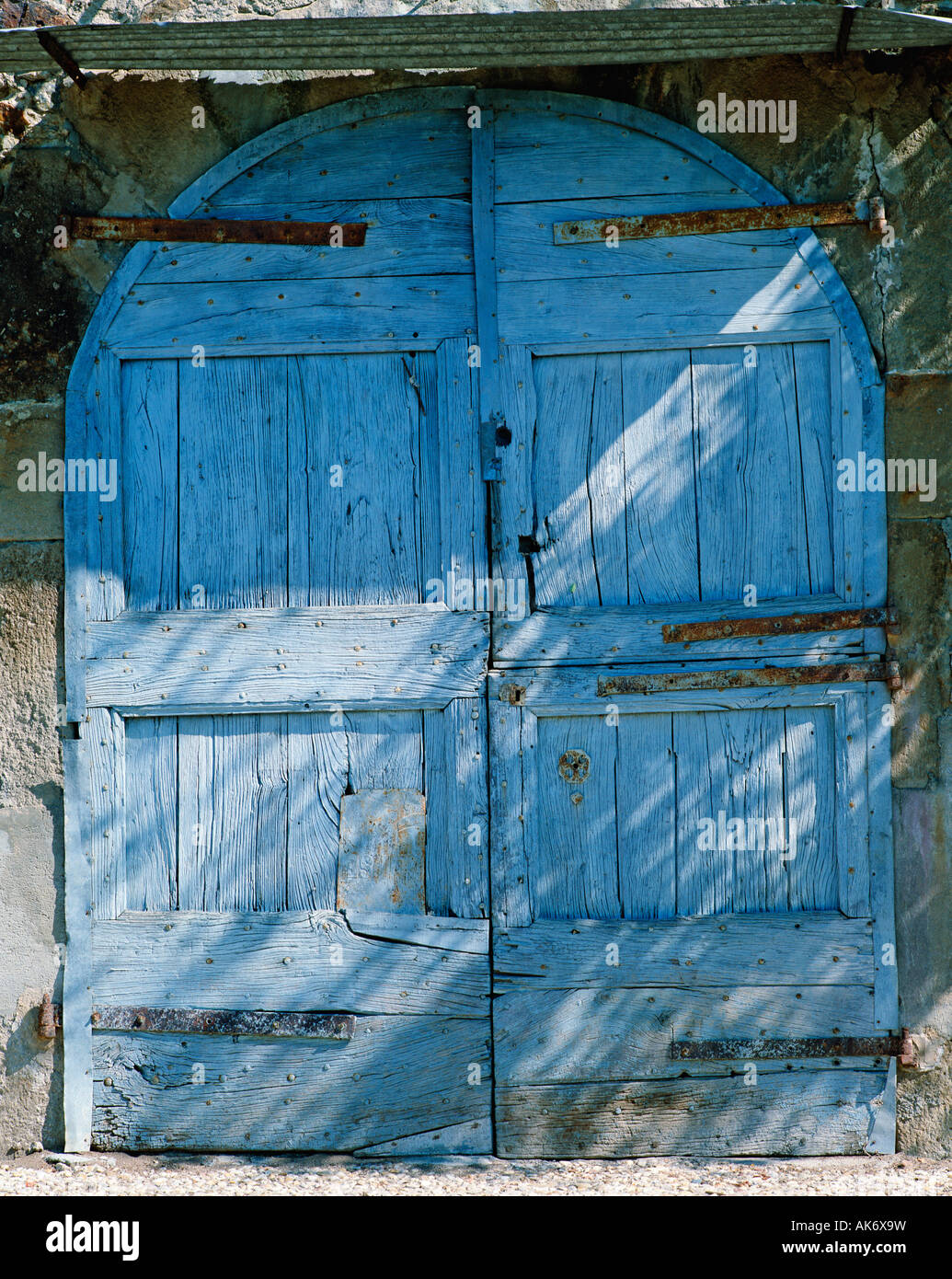 BLUE ARCHED DOOR Stock Photo - Alamy