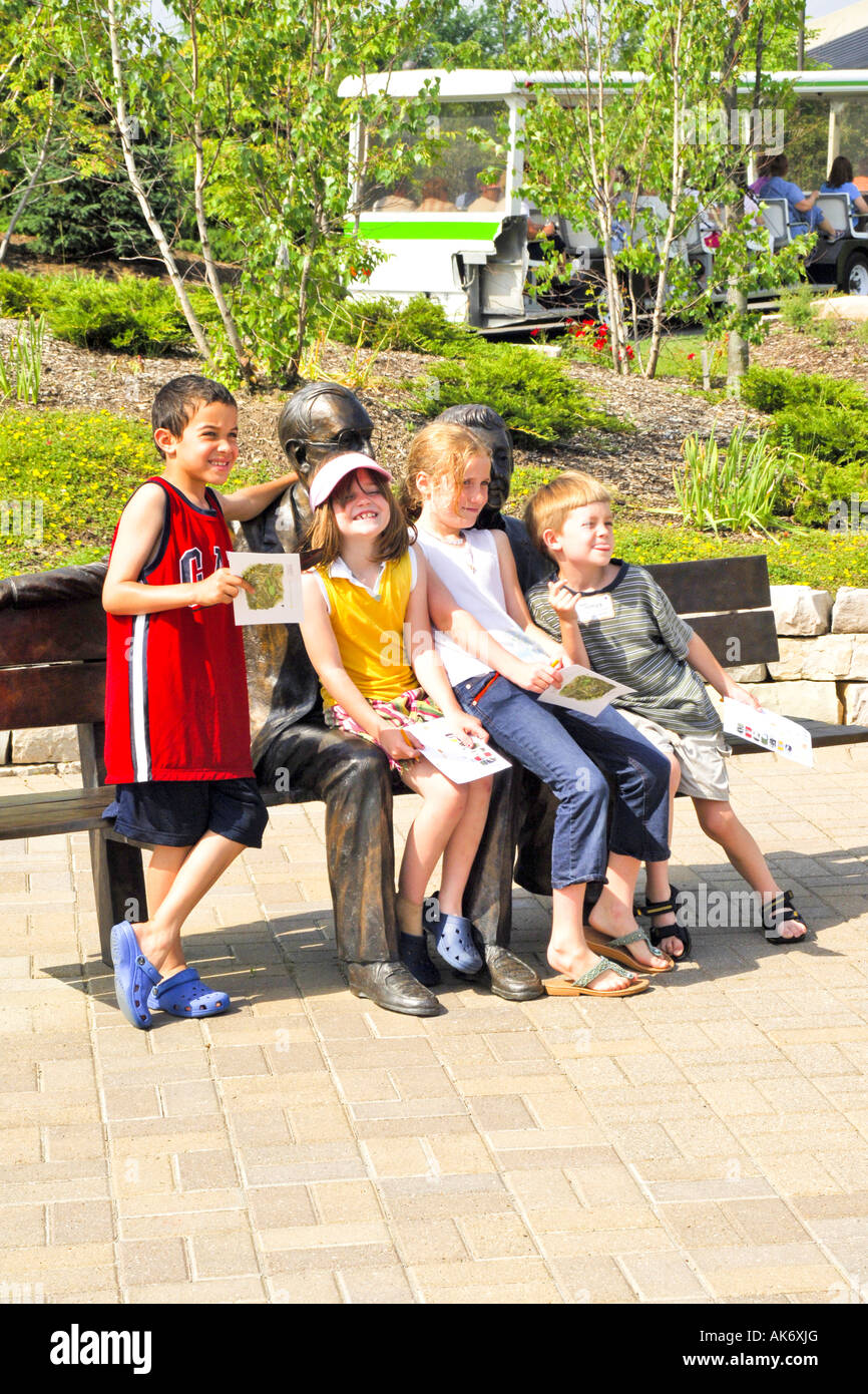 Children having their photos taken at the Frederik Meijer Gardens Grand ...