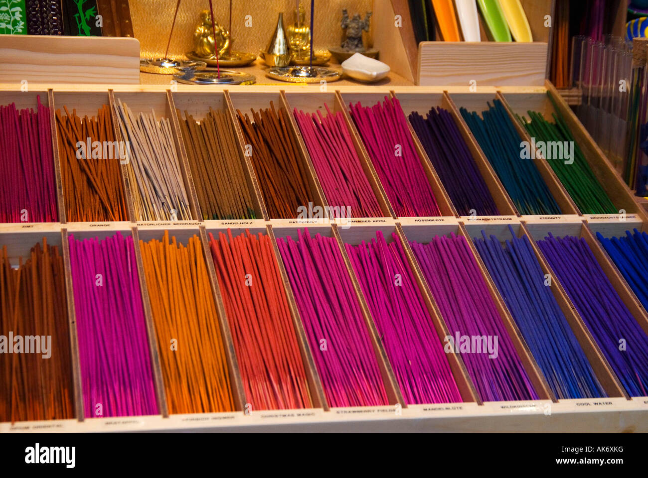 Colored joss stick Stock Photo - Alamy