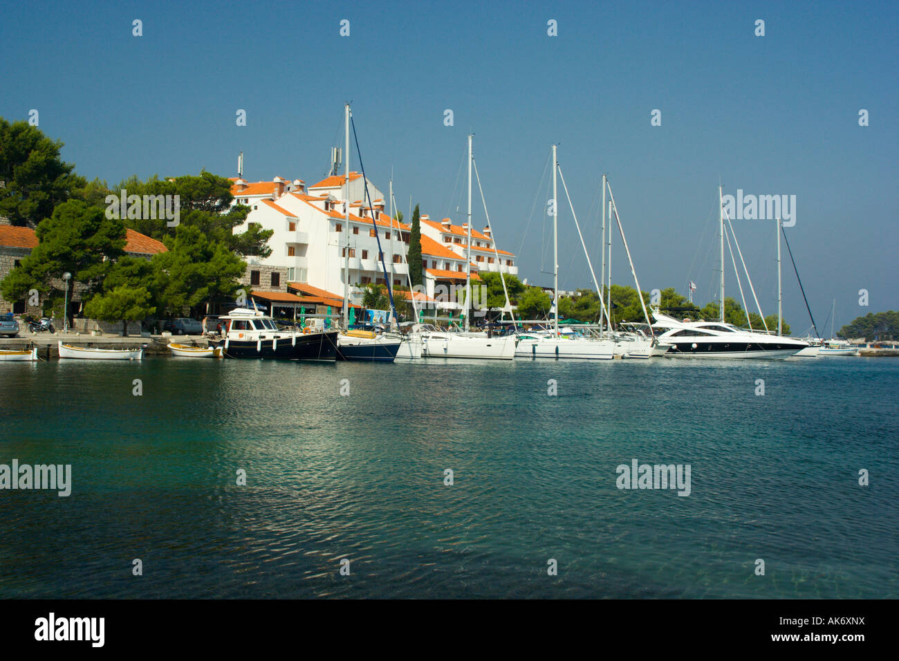 Yachts in Pomena port on Mljet Island Croatia Stock Photo - Alamy