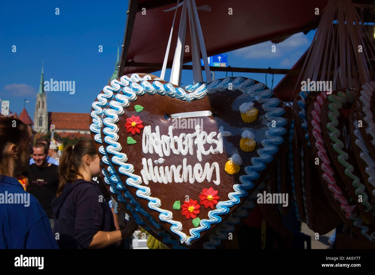 Gingerbread Heart / Oktoberfest Munich Stock Photo - Alamy