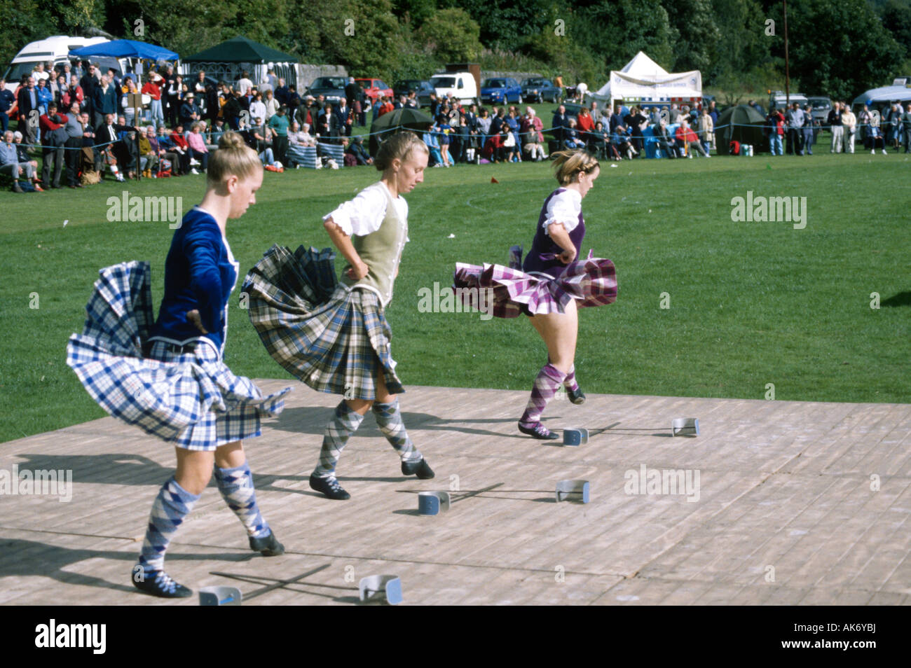 Traditional Scottish Highland dancing comeptition at the Pitlochry ...