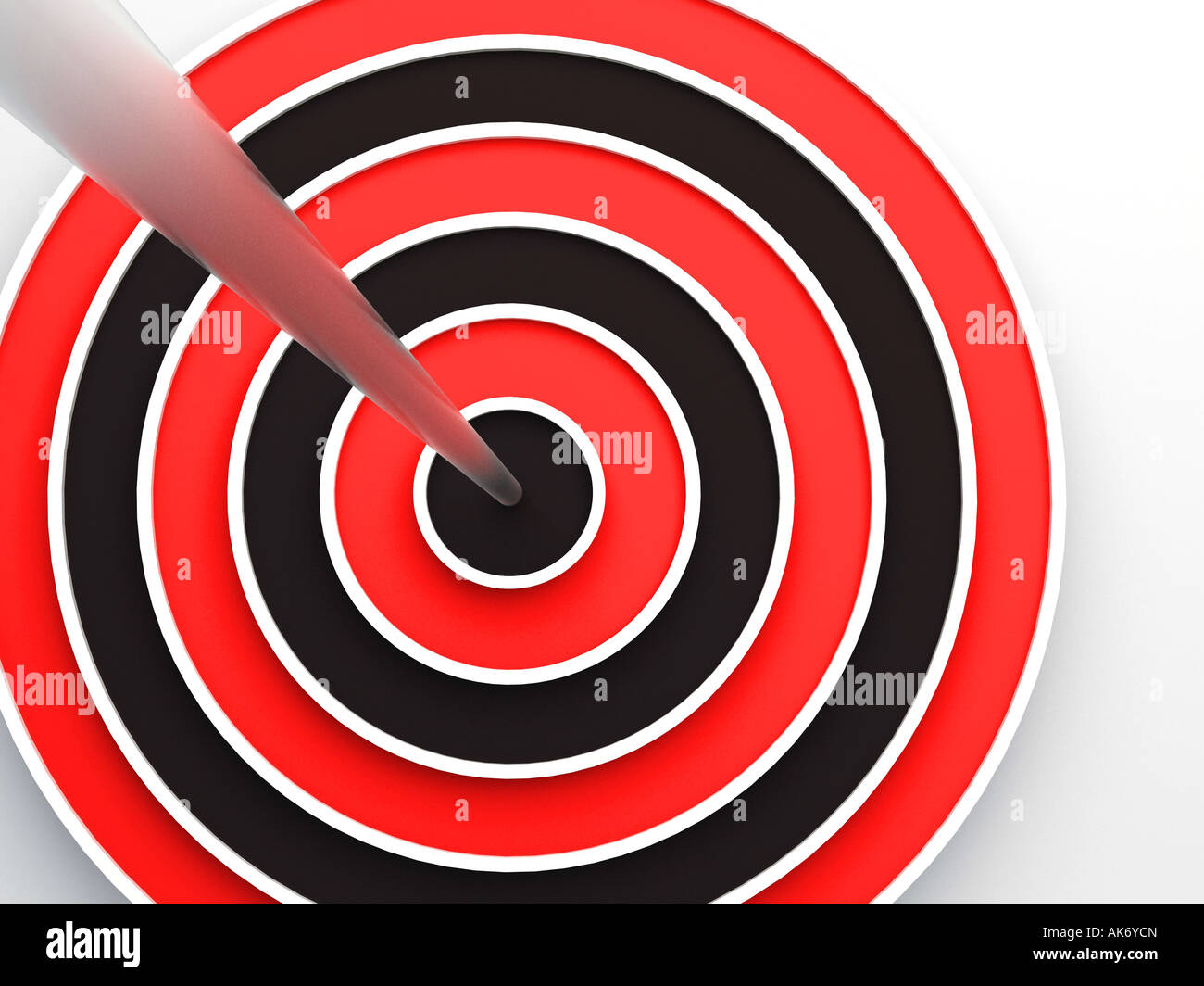 hi res rendering of black and red target with arrow Stock Photo - Alamy