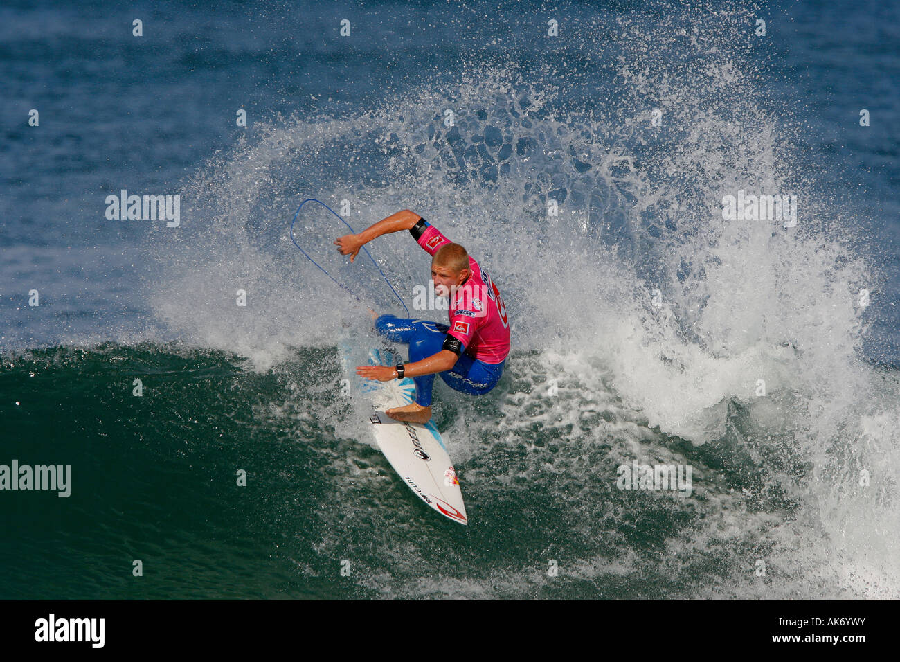 Australia's professional surfer Mick Fanning surfs a wave during the ...
