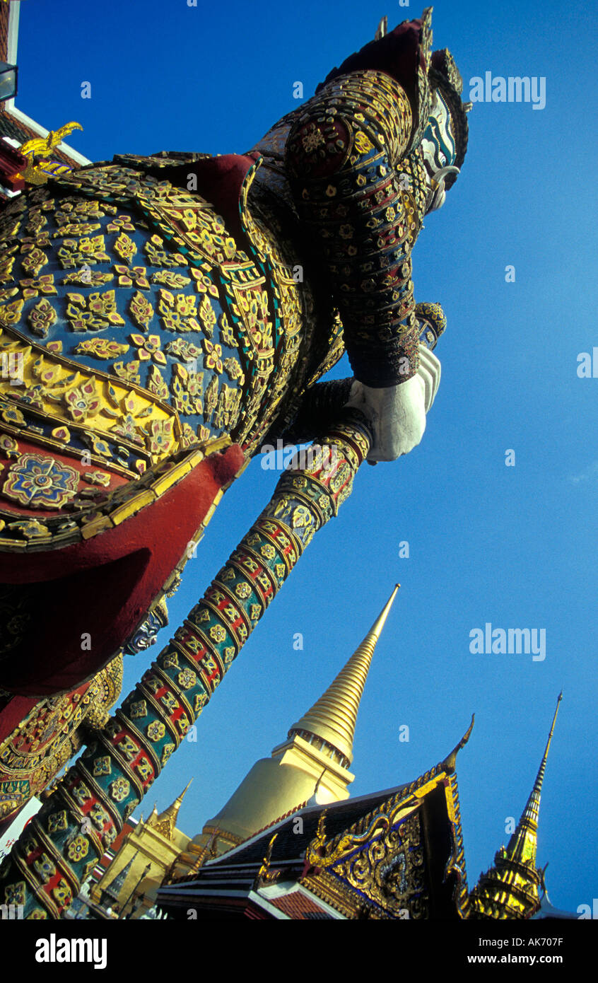 Thai Mythical Deity in the Grand Palace, Bangkok, Thailand Stock Photo ...
