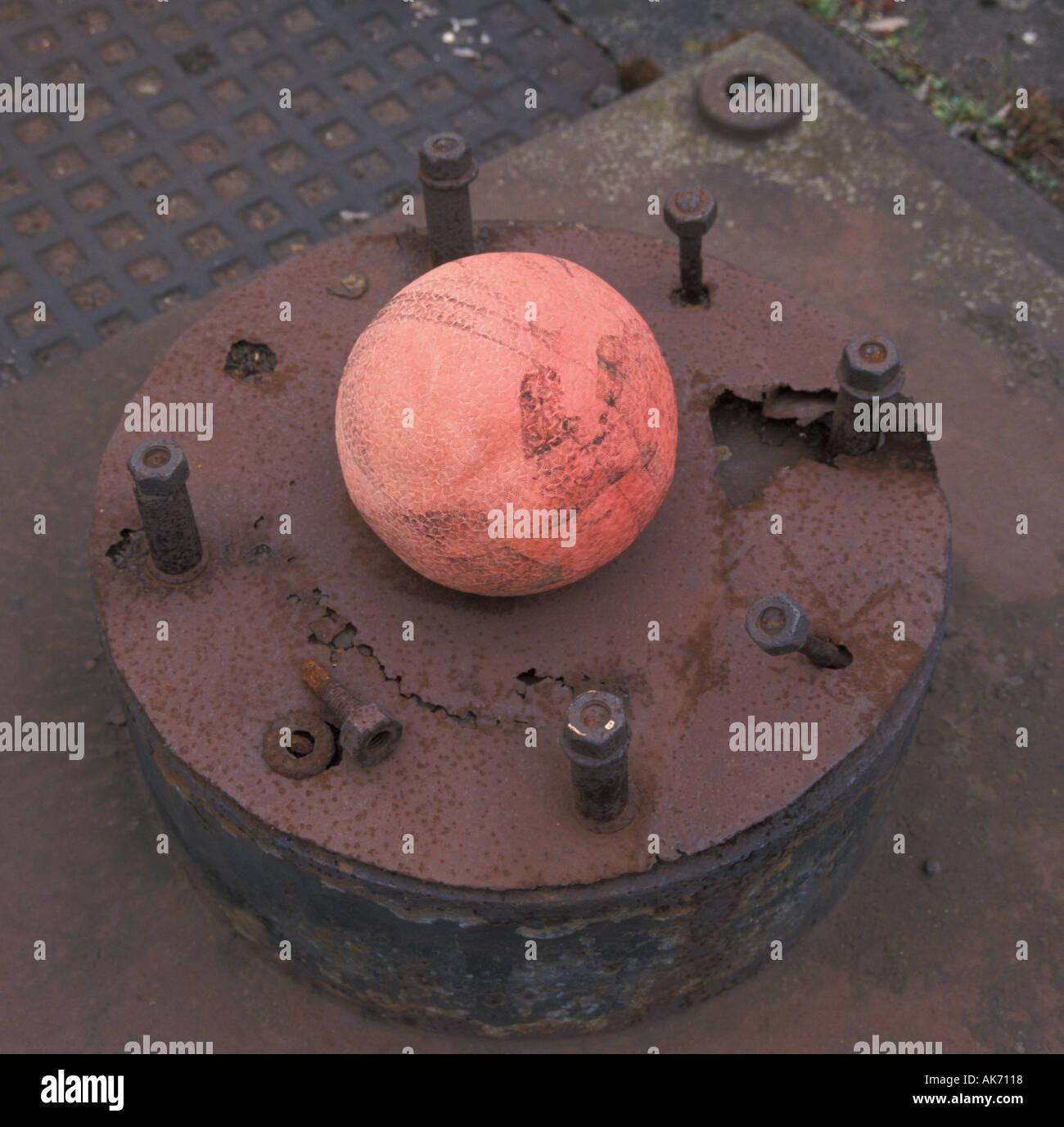 Rust and a Red Ball Stock Photo - Alamy