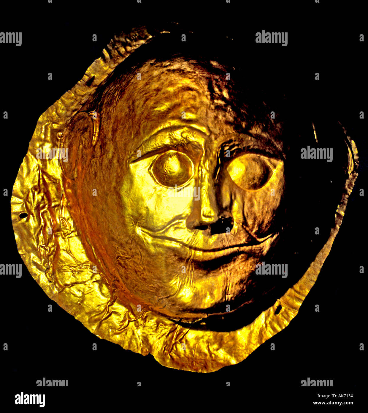 Gold Death mask Mycenae Greece Greek Schliemann (16th century. B.C ...
