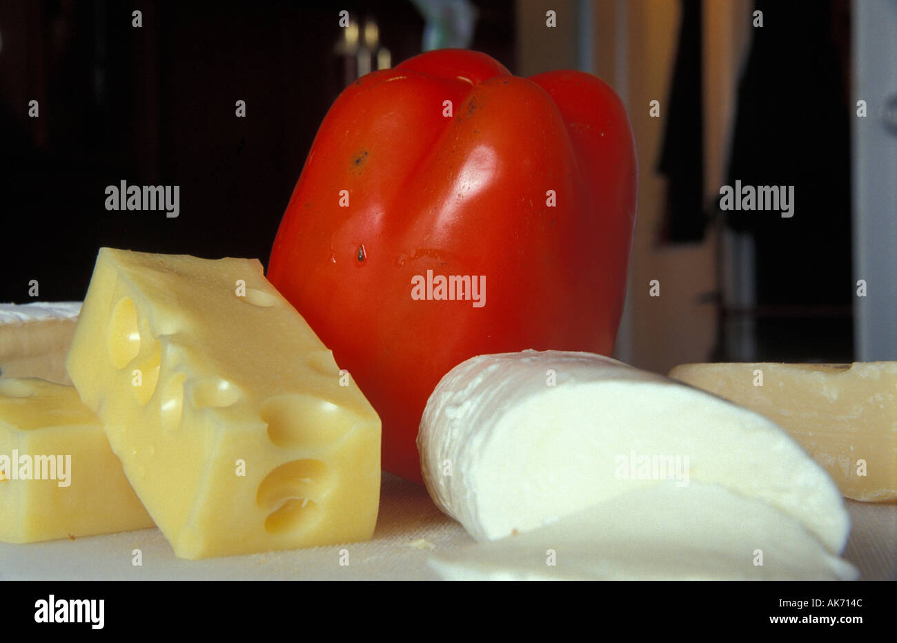 Red Pepper and Cheese Stock Photo - Alamy