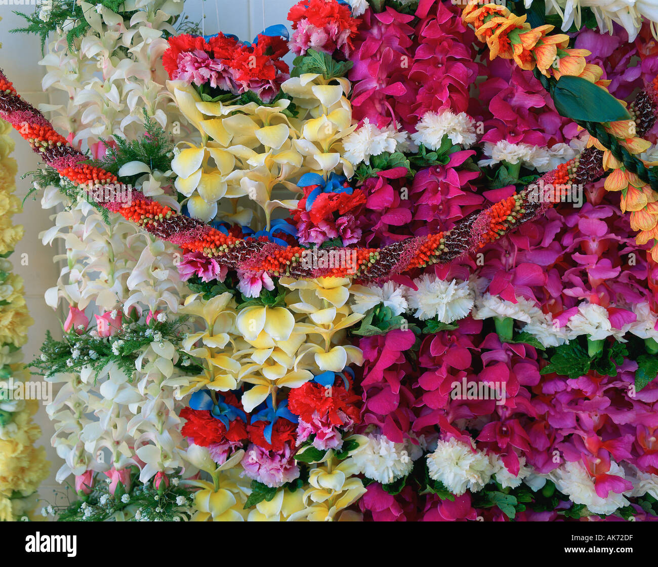 Flower Leis Hawaii USA Stock Photo - Alamy