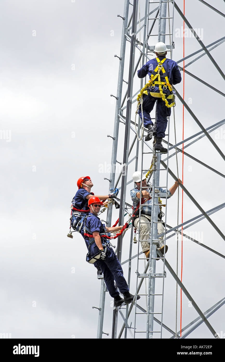 Climbers go up the tower hi-res stock photography and images - Alamy