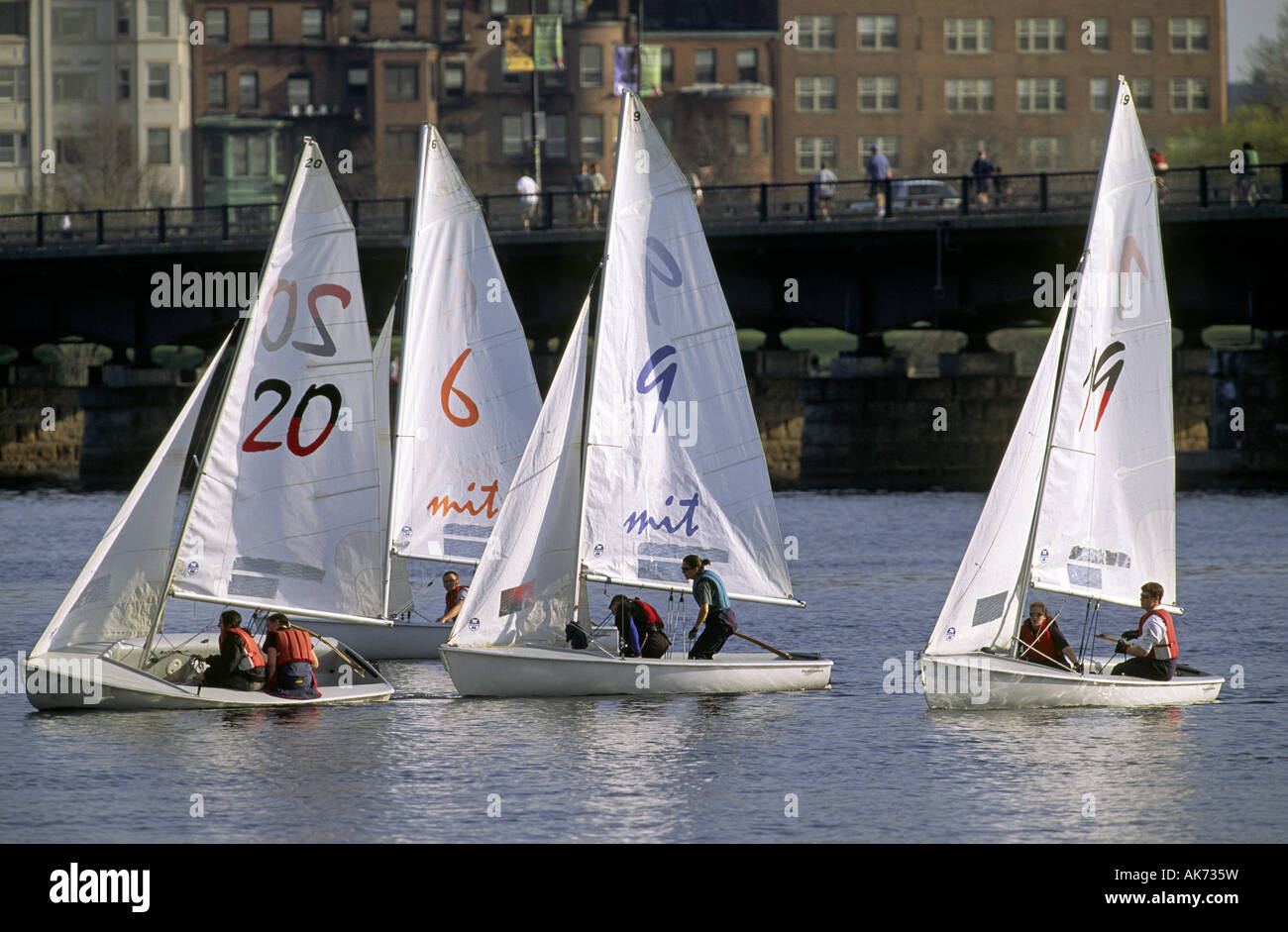 Sail boats on the Charles River in Boston Stock Photo - Alamy