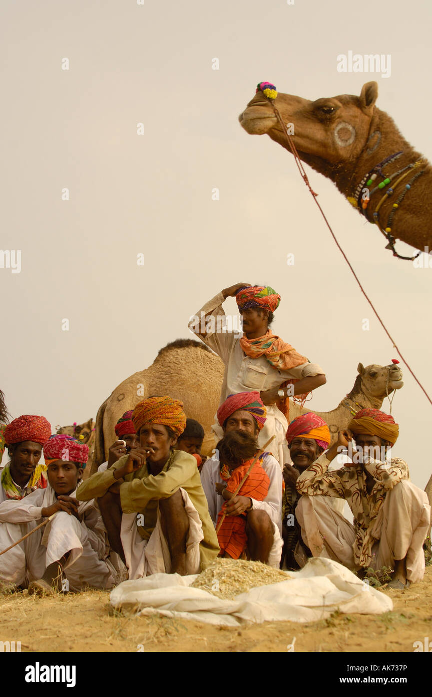 Pilgrim pushkar cattle fair rajasthan india people hi-res stock ...