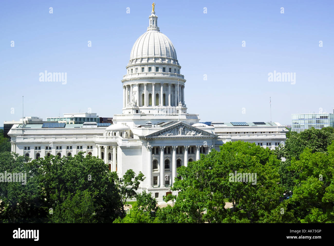 Statehouse complex dome city landmark city hall downtown urban view hi ...