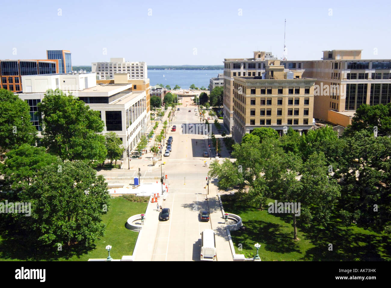 Aerial view downtown madison wisconsin hi-res stock photography and ...