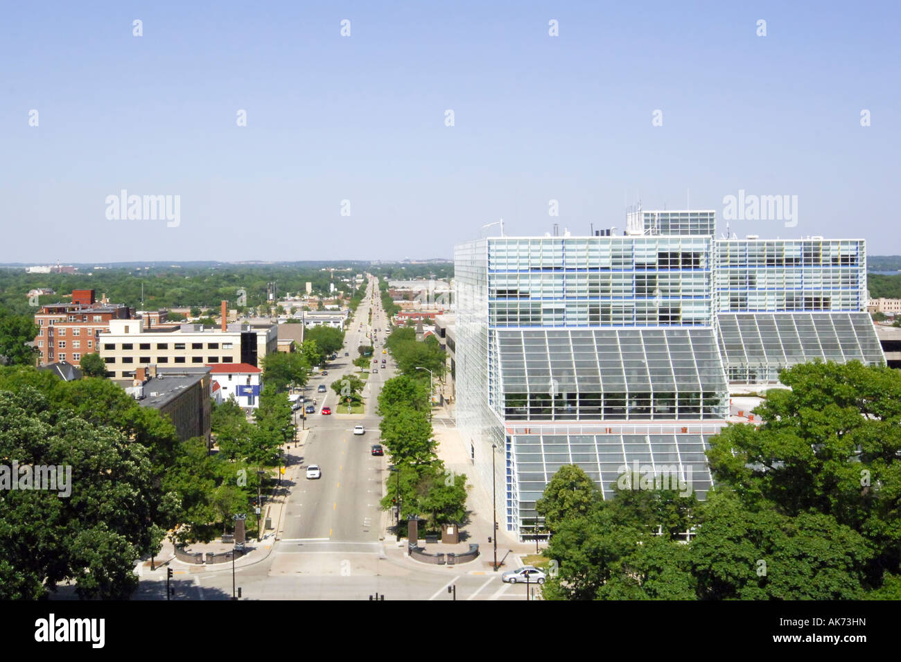 Aerial view downtown madison wisconsin hi-res stock photography and ...