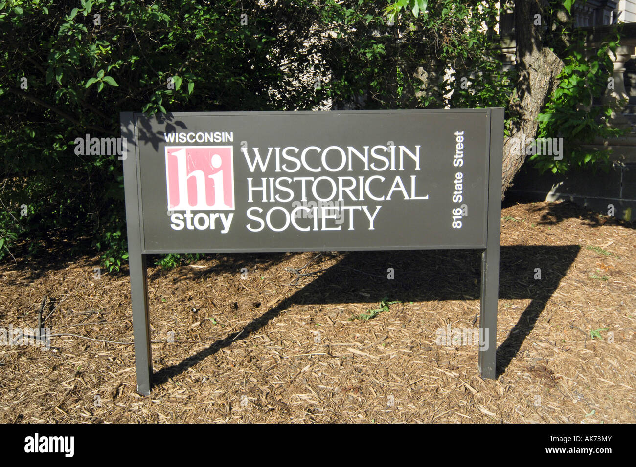 The Wisconsin Historical Society Signpost on the University campus at ...