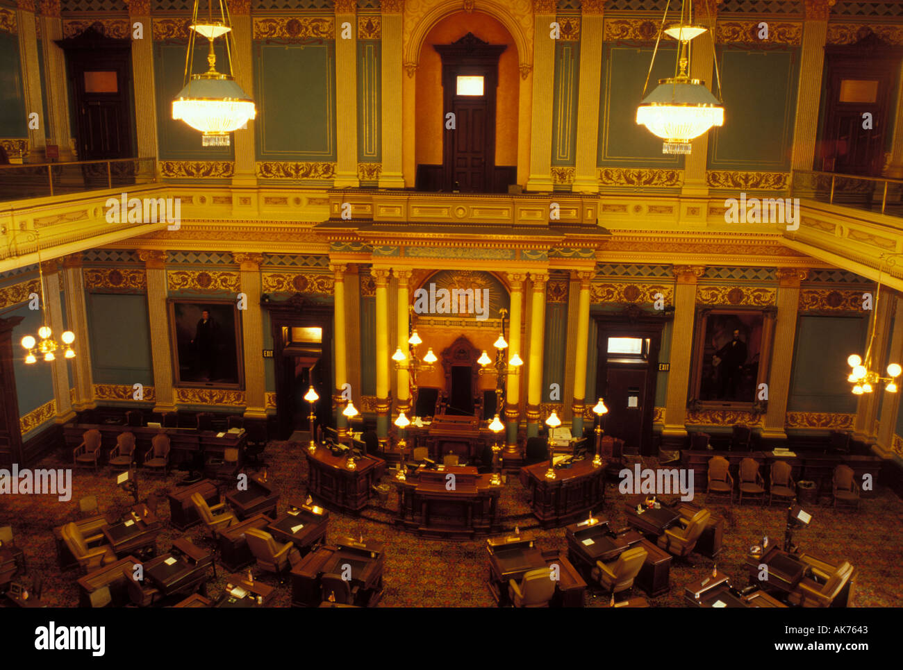 Michigan state house chamber hi-res stock photography and images - Alamy