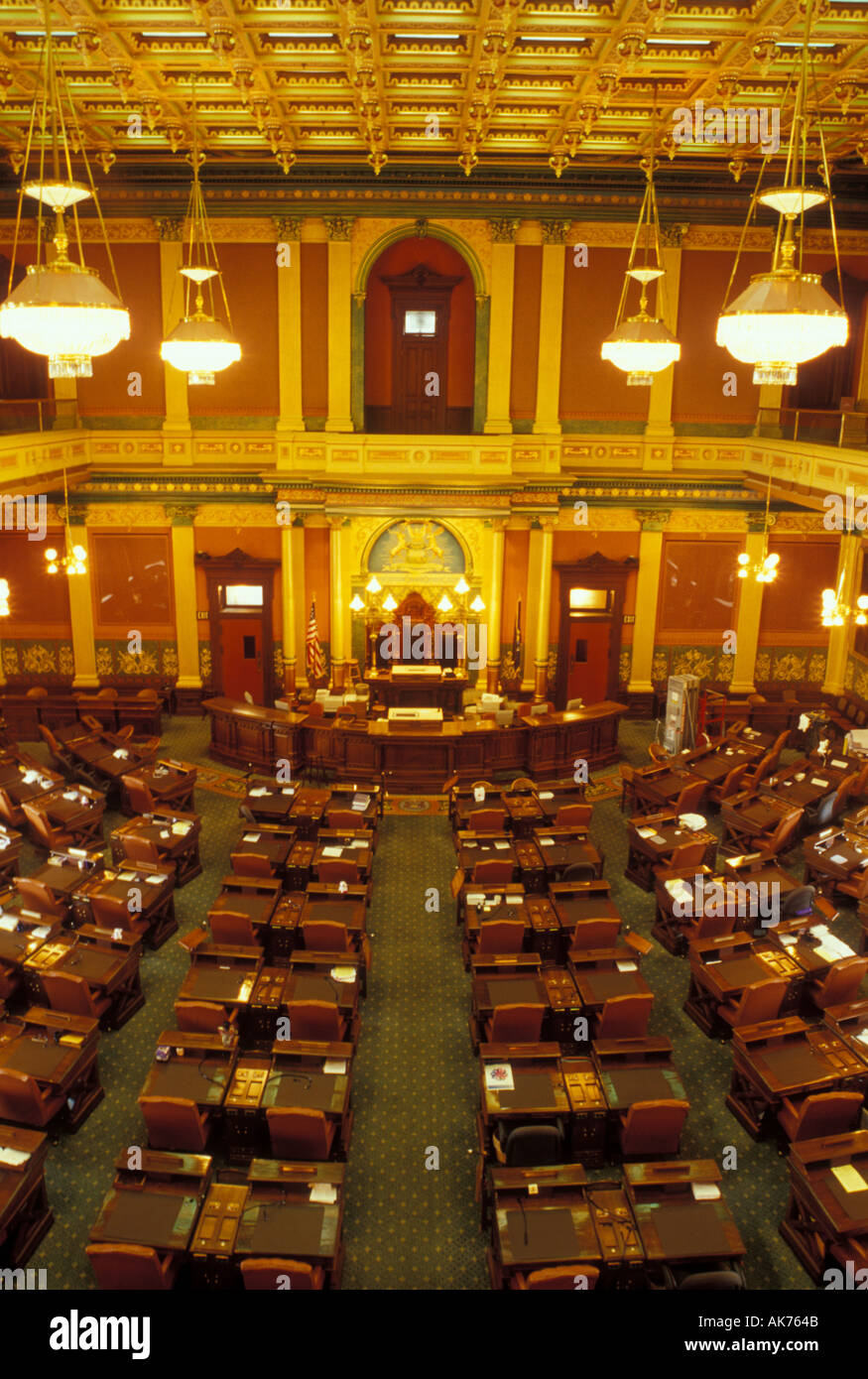 Michigan state capitol building interior hi-res stock photography and ...