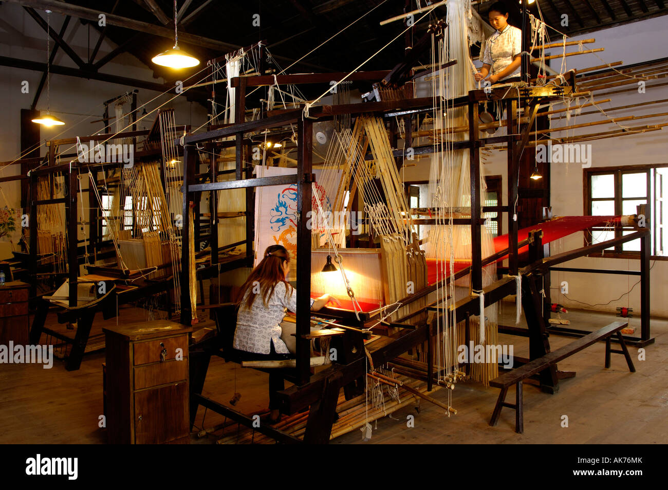 Wuzhen / Silk spinning factory Stock Photo - Alamy