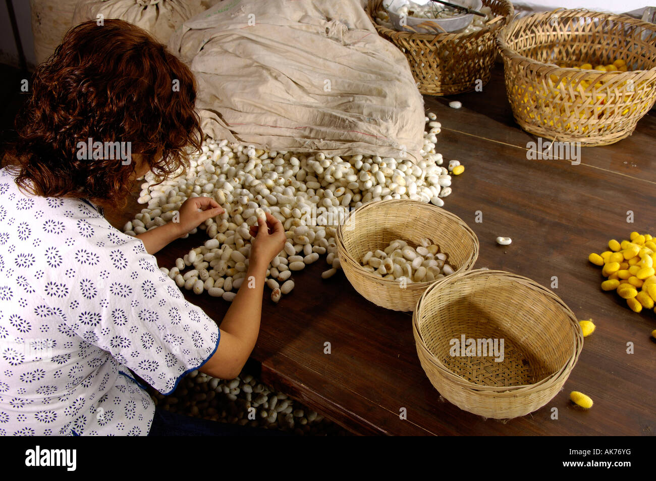 Wuzhen / Silk spinning factory Stock Photo - Alamy