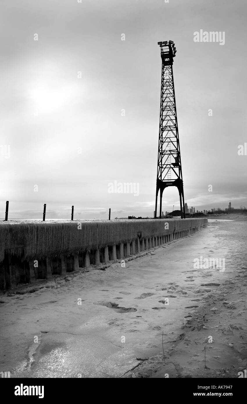 lonely tower by a lake Stock Photo - Alamy