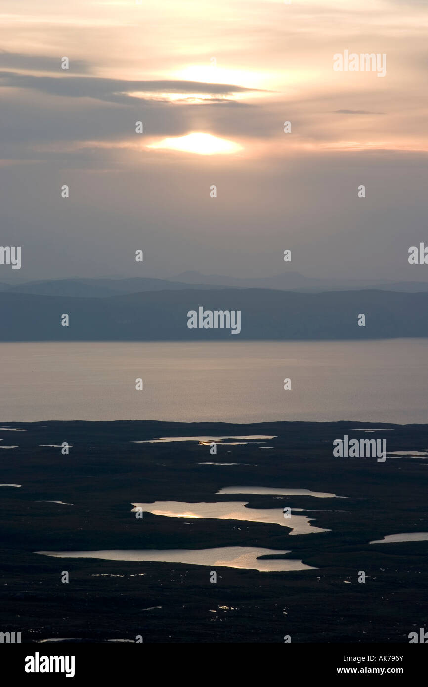 Sunset from the Applecross Peninsula, North west scotland Stock Photo ...