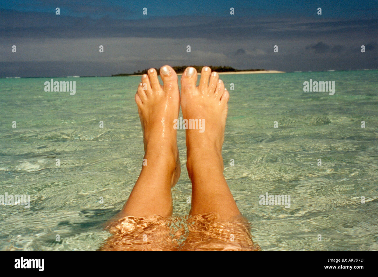 Feet in the South Pacific Stock Photo - Alamy