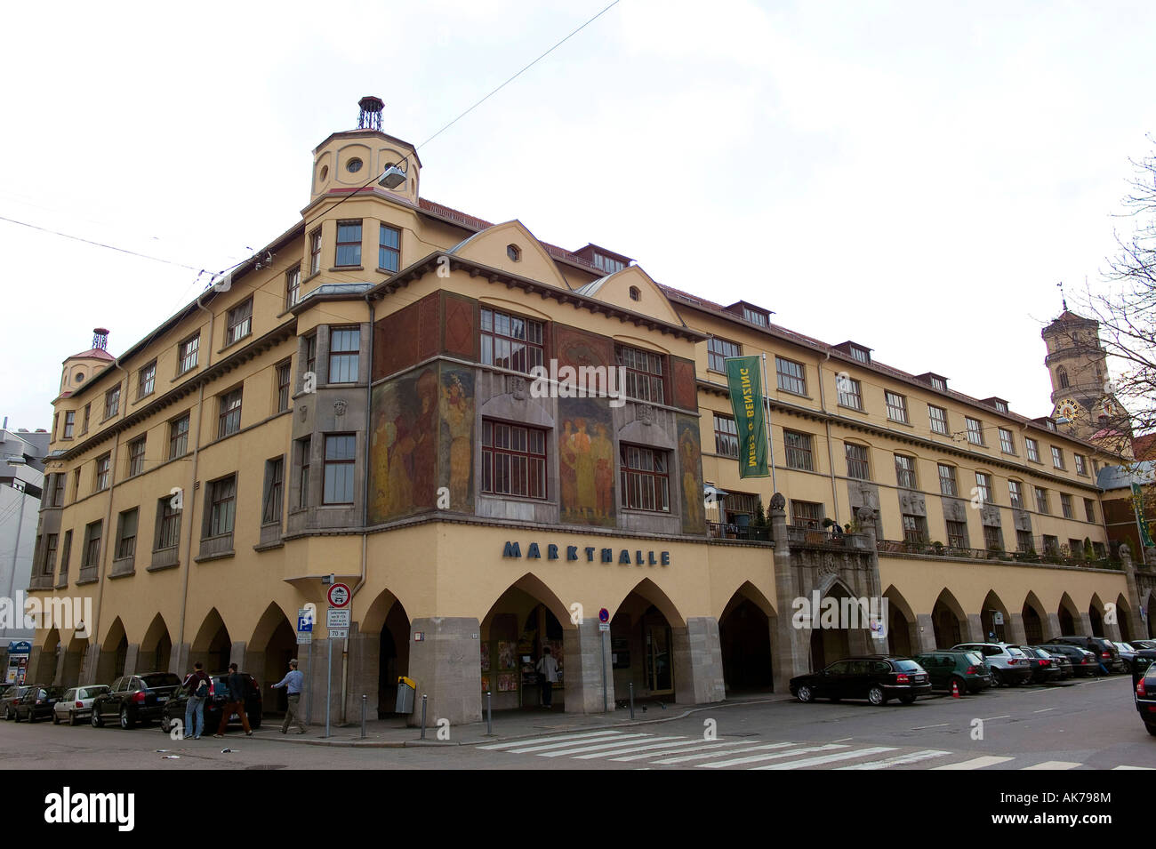 Market hall / Stuttgart Stock Photo - Alamy
