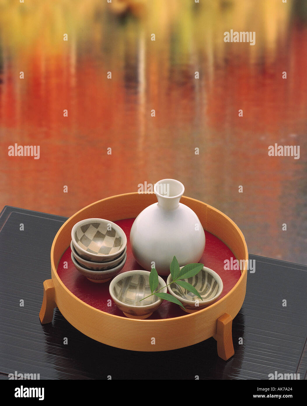 Japanese sake set Stock Photo - Alamy