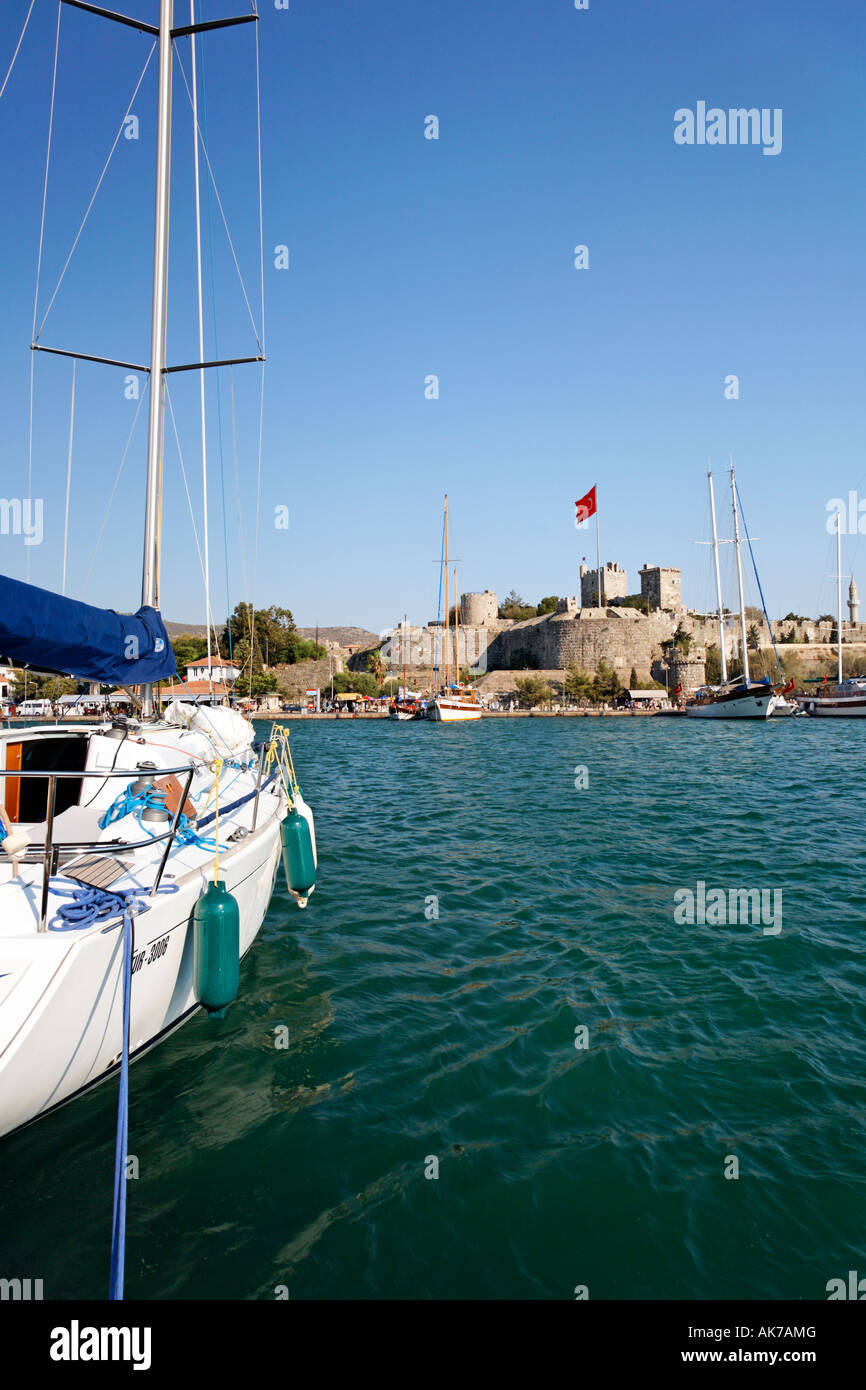 Bodrum harbour and castle, Turkey, Aegean Sea, Turkish holidays Stock ...