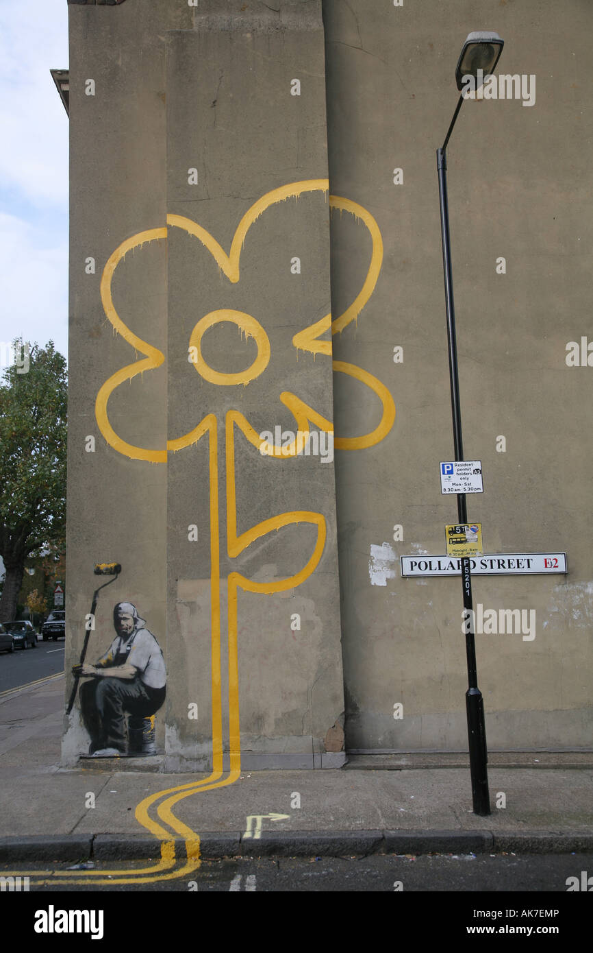 A work by graffiti artist Banksy Stock Photo - Alamy