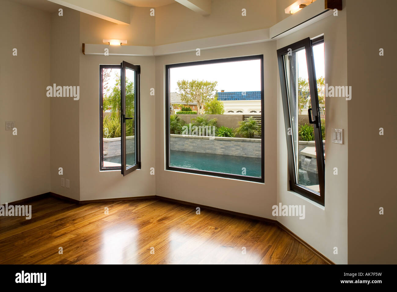 Interior View of Bay Windows Stock Photo - Alamy