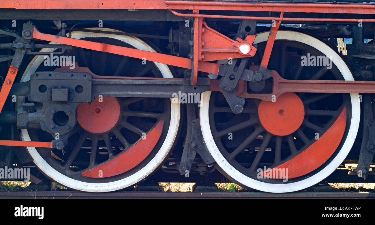 Steam engine wheels Stock Photo - Alamy