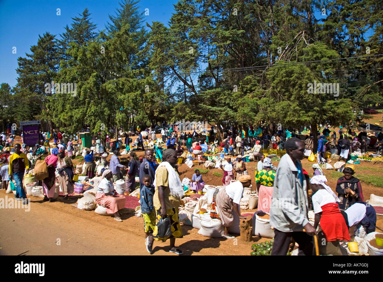 African roadside Market in the Kericho area Kenya, East Africa 2007 ...