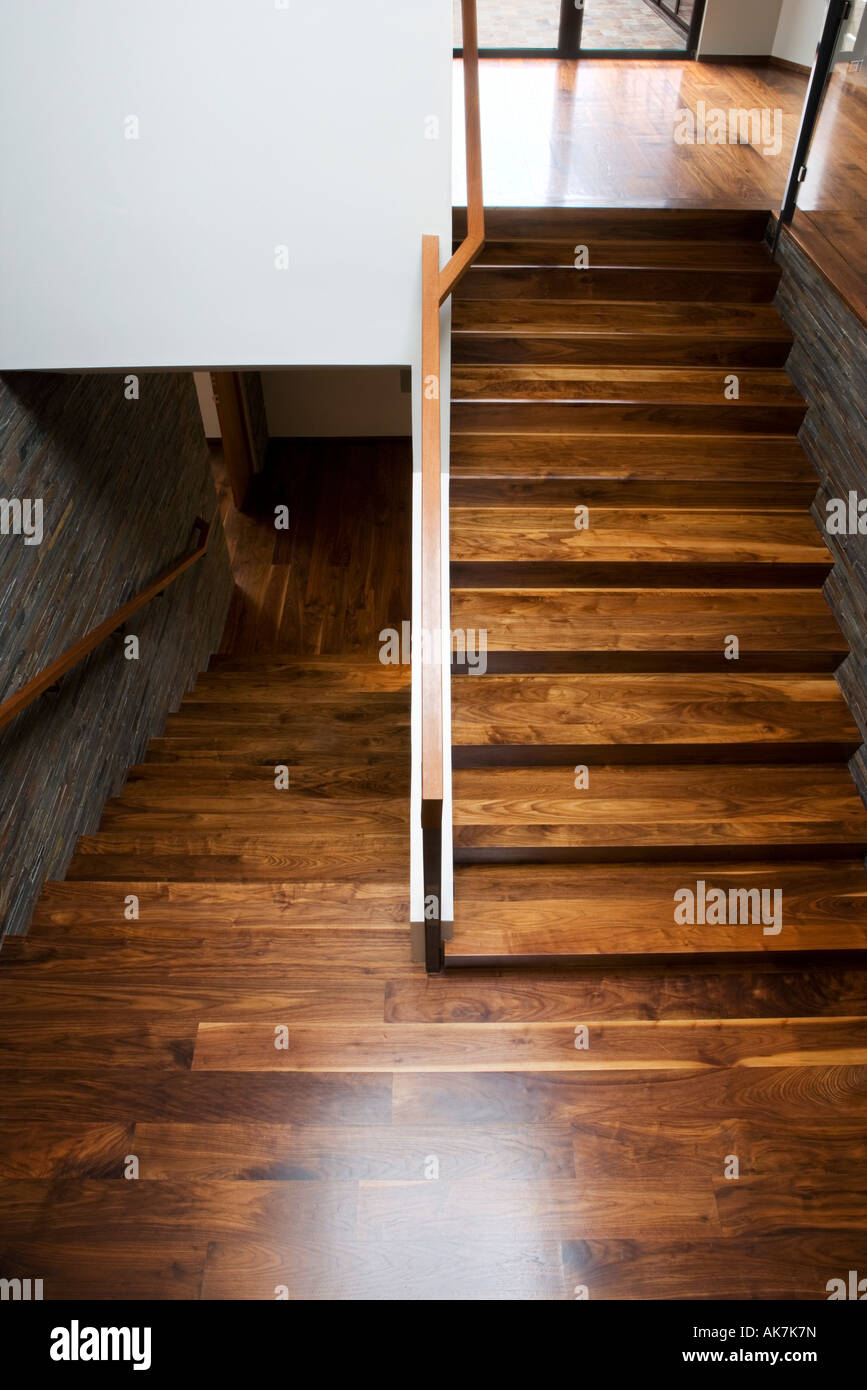 Detail hardwood staircase hi-res stock photography and images - Alamy